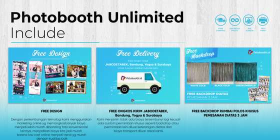 Paket photobooth 5jam maximal 500lembar oleh Fotobooth.id | Bridestory ...