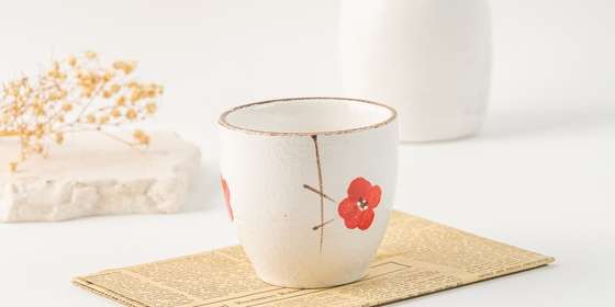 UCHII Ceramic HANA OCHA Tea Cup | Gelas Kopi Porcelain Japanese Design ...