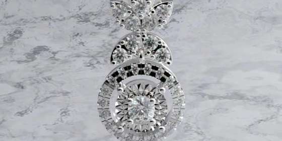 Woman Diamond Pendant - Liontin Berlian KF10016642 by Kimfook Jewelry ...